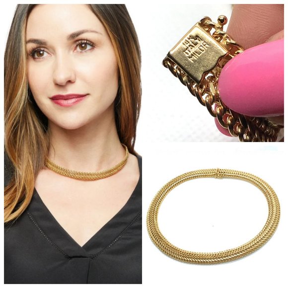 Milor | Jewelry | New Milor Italian 4k X Wide Gold Mesh Necklace | Poshmark